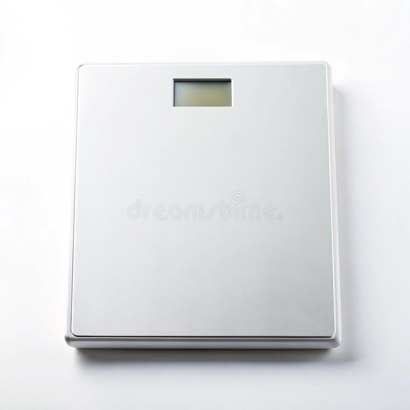 Digital Weighing Scale on White Background Stock Illustration ...