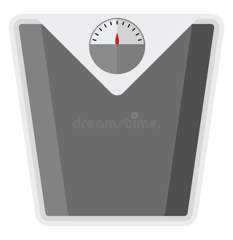 Digital weight scale, icon stock vector. Illustration of design - 261384583