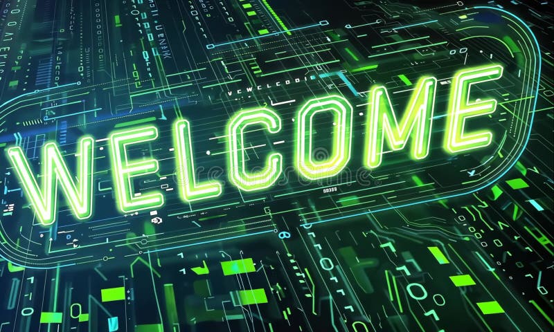 Digital Welcome Text on Green Binary Code Background Stock Video ...