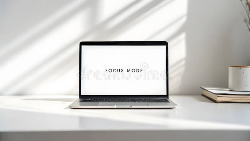 Digital Wellness Digital Wellness Focus Mode on Laptop Screen in Bright ...