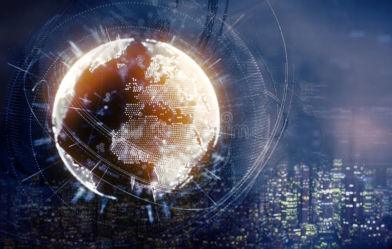 Digital-Welt stockfoto. Bild von industrie, blau, businesspeople - 166590