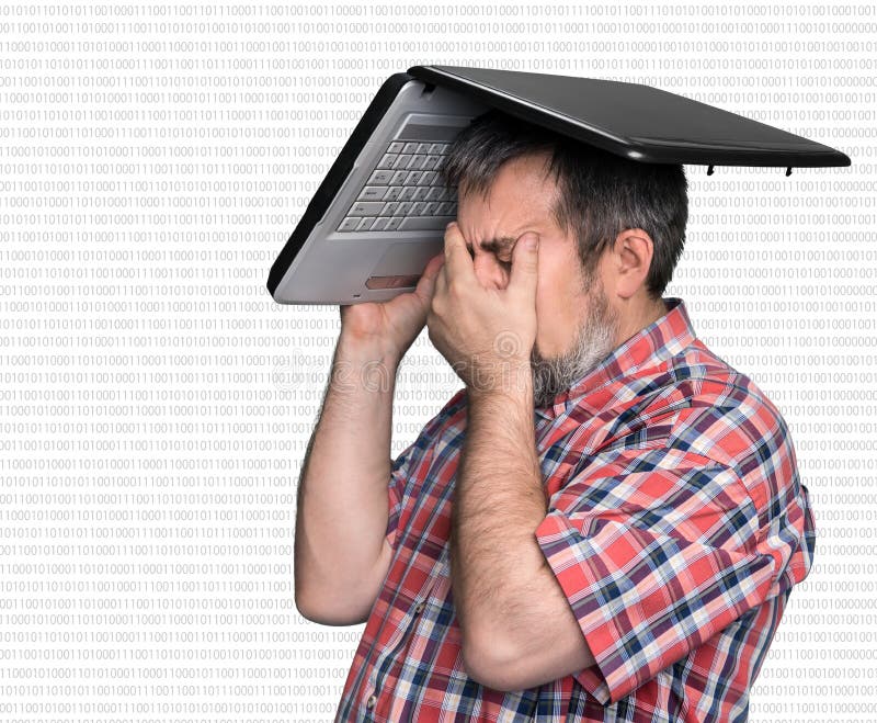 Probleme mit Computer stockbild. Bild von geschäft, mann - 50139243