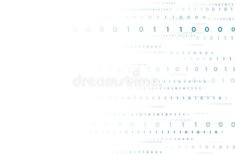 Zero and One Binary Number System White Background Design Stock Vector - Illustration of matrix ...