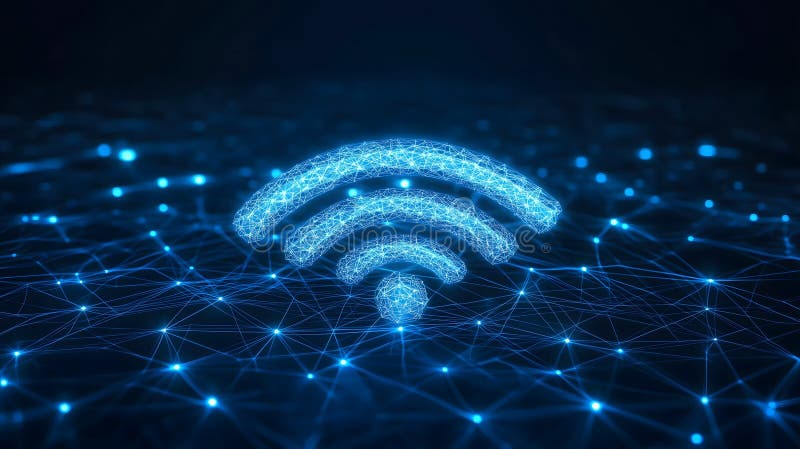 Digital WiFi Network stock illustration. Illustration of technology ...