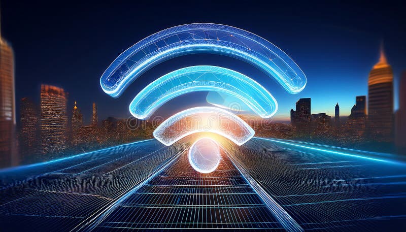 Digital Wifi Wireless Network Connection Technology Concept Icon Stock ... Digital Wifi Wireless Network Connection Technology Concept Icon Stock ...