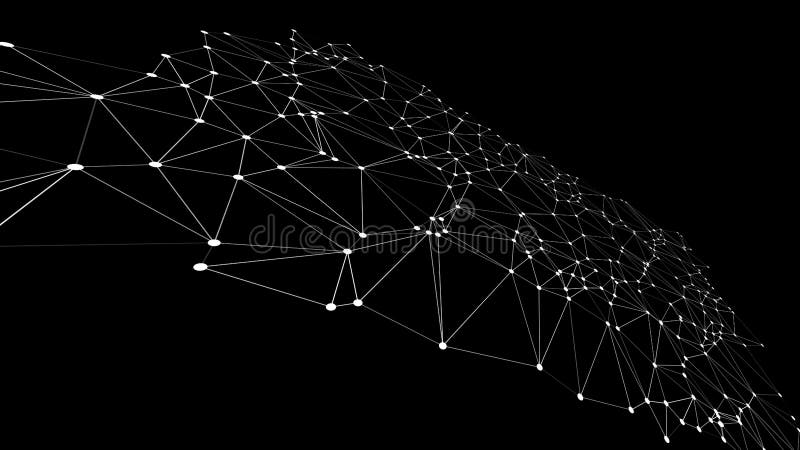 Digital Wireframe Geometric 3d Pattern Vector Triangles Stock Vector ...