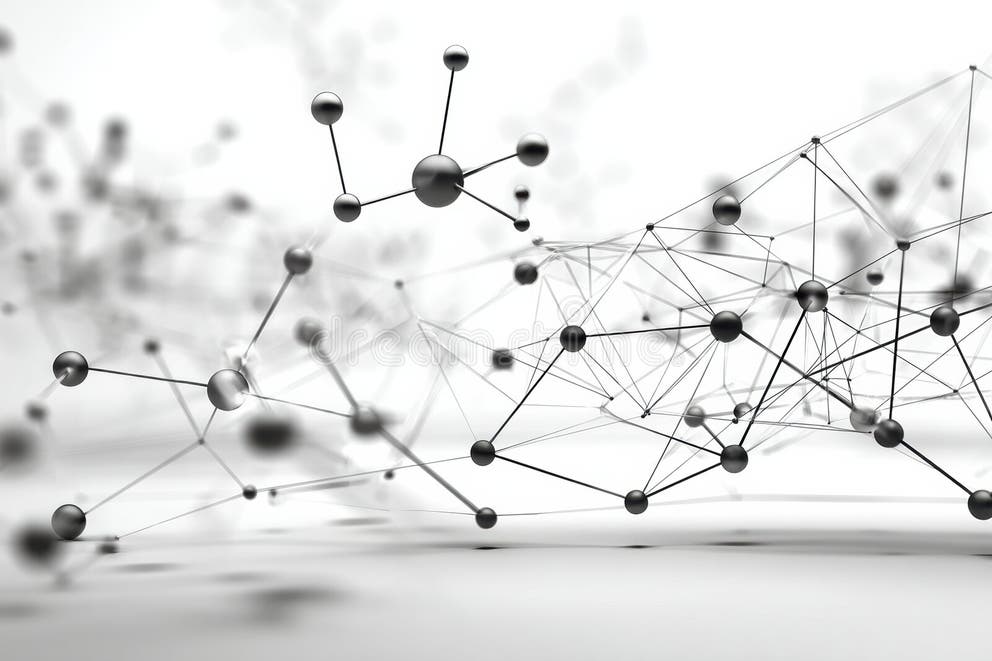 Digital Wireframe Representation of a Medicinal Molecule Floating in a ...