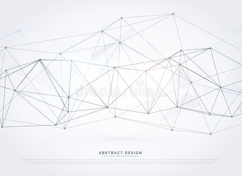 Digital Wireframe Mesh Vector Background in Technology Network S Stock ...