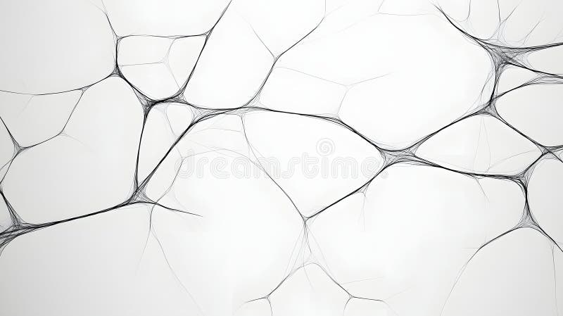 Digital Wireframe Structure Resembling Neural Network with Interconnected Nodes and Thin Lines ...