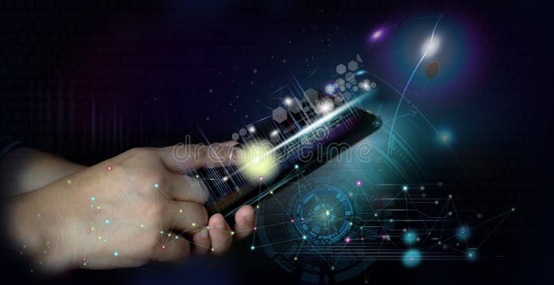 Digital Wireless Technology, Internet Network Connection Big Data Stock ...