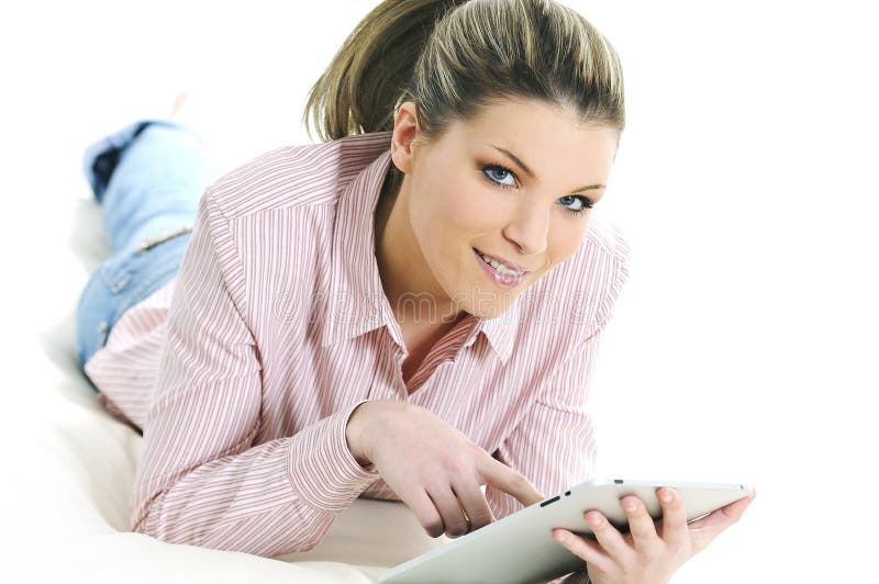 Digital woman stock image. Image of technology, adult - 18875229