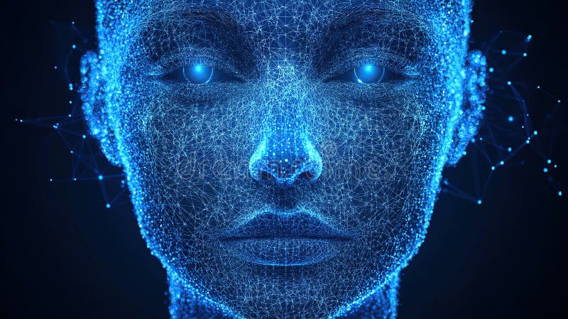 Digital woman s face stock illustration. Illustration of digital ...