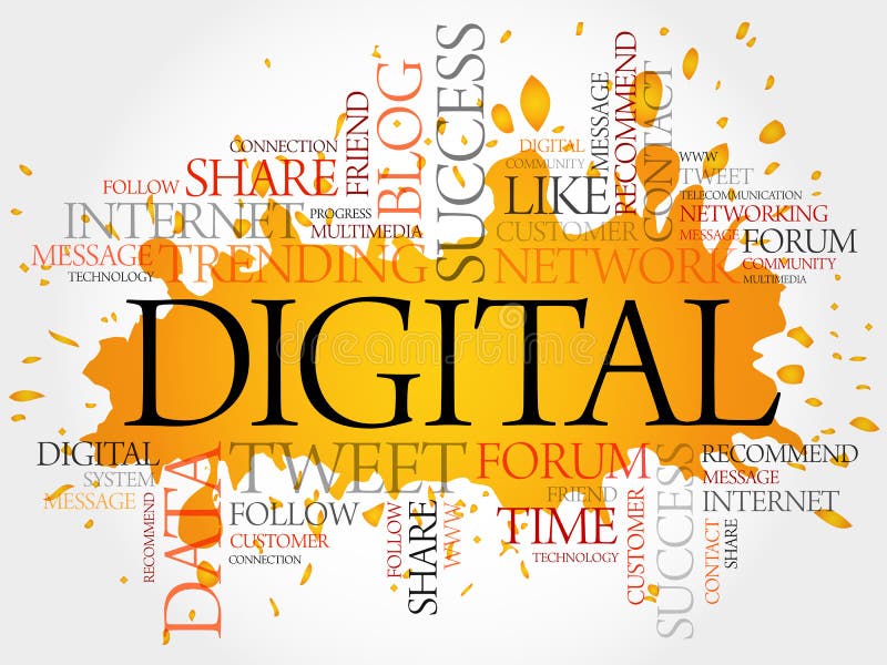 Digital word cloud stock illustration. Illustration of typo - 201083399