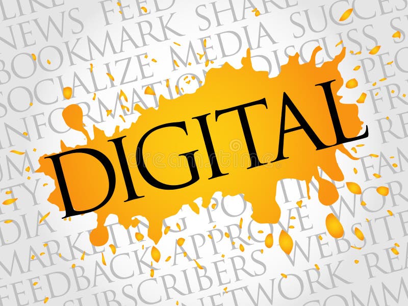 Digital word cloud stock illustration. Illustration of internet - 202492238