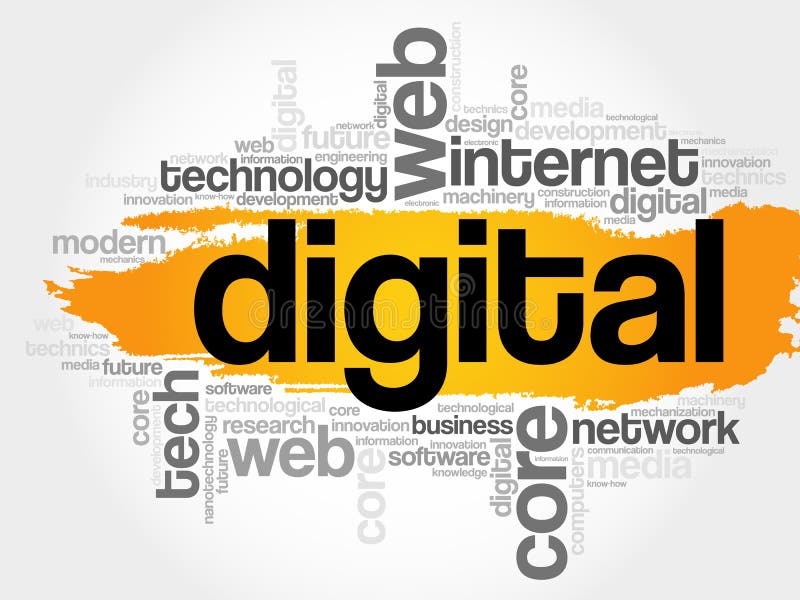 Digital word cloud stock illustration. Illustration of mail - 202900669