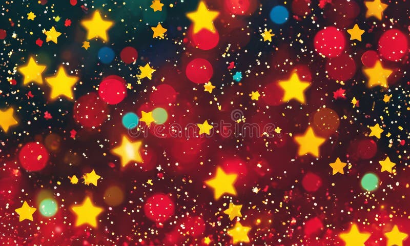 Red Background with Yellow Stars Stock Illustration - Illustration of ...