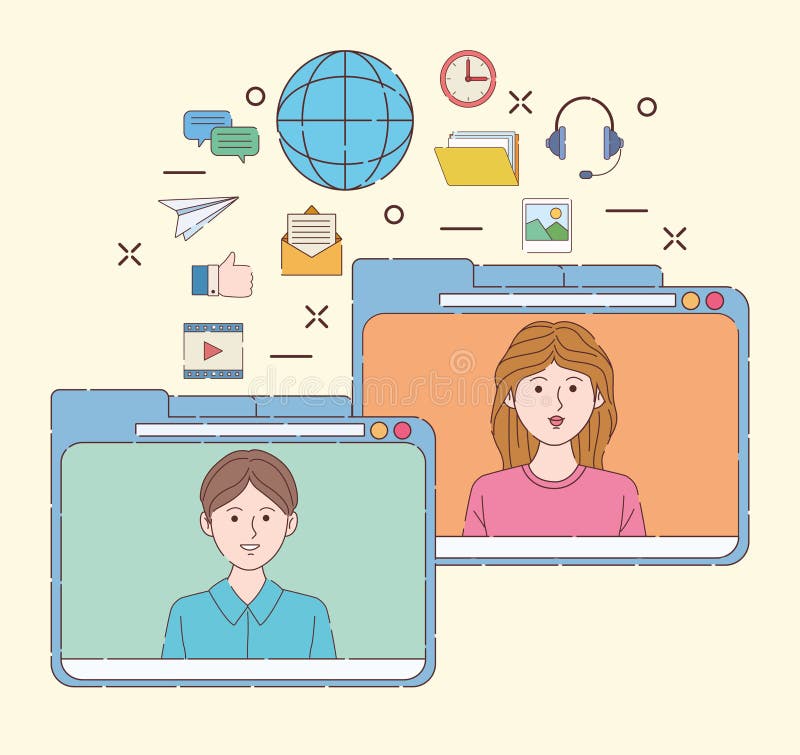 Digital work with webpages stock vector. Illustration of browser ...