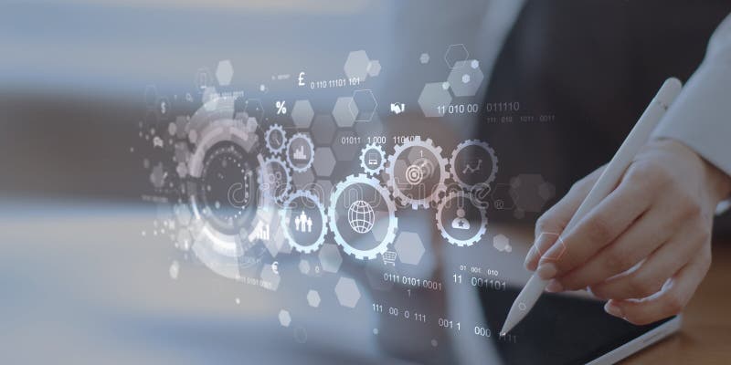 Digital Workflow Automation System Virtual Interface Tablet Touchscreen ...