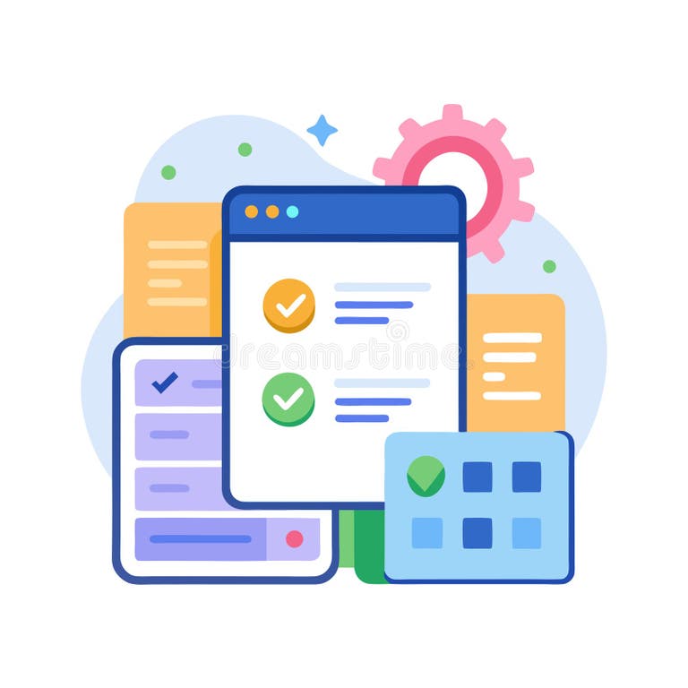 Digital Workflow Concept Showcasing Task Management and Project ...