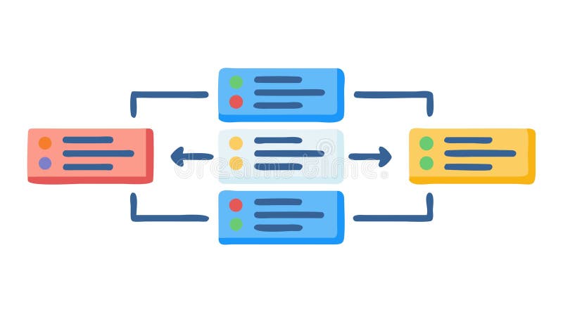 Digital Workflow Process Management System Block Diagram, Vector Design Generative AI Stock ...