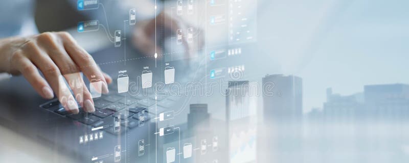 Digital Workflow and Task Management System Stock Image - Image of ...