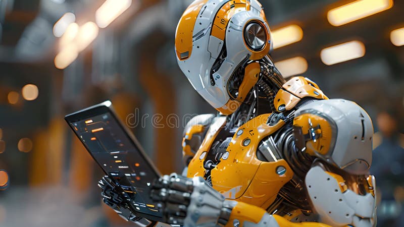 Digital Workforce: Animated Robot Contributes To Work. Stock Video ...