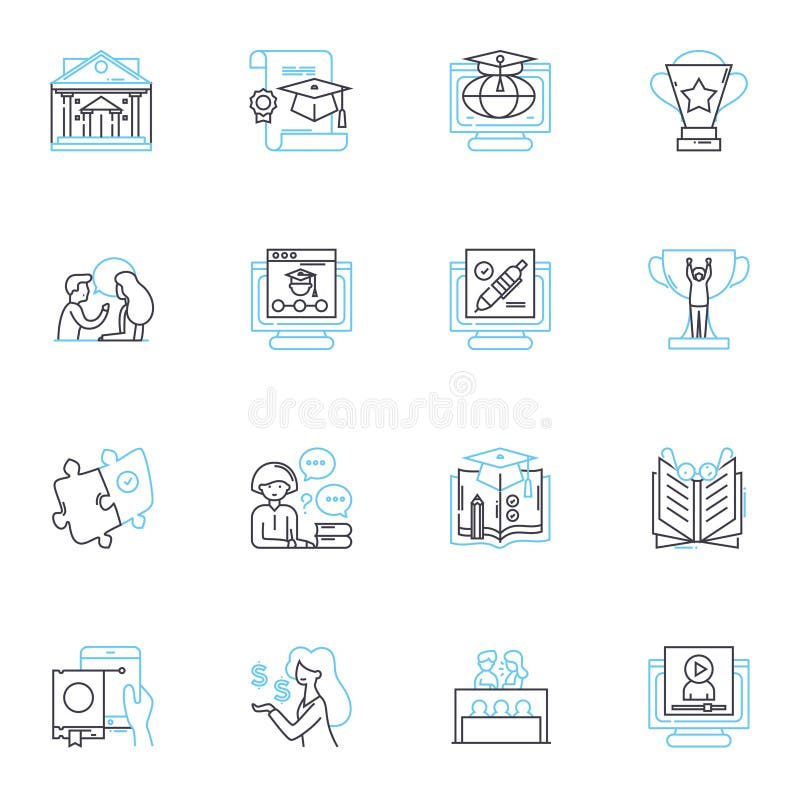 Digital Workshop Linear Icons Set. Innovation, Collaboration ...