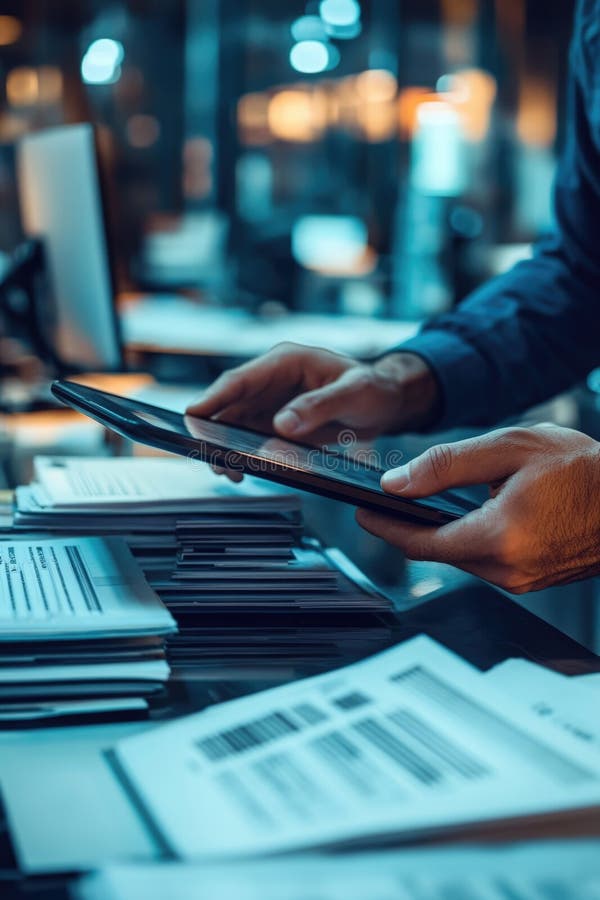 Digital Workspace in Modern Office Environment Stock Image - Image of ...