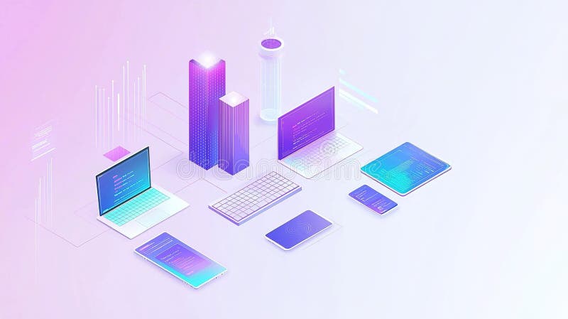 Digital Workspace with Multiple Devices Connected To a Cloud Network in ...