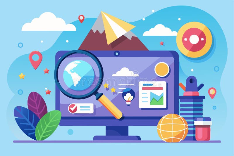 A Digital Workspace Showcases Elements of Exploration, Curiosity, and ...