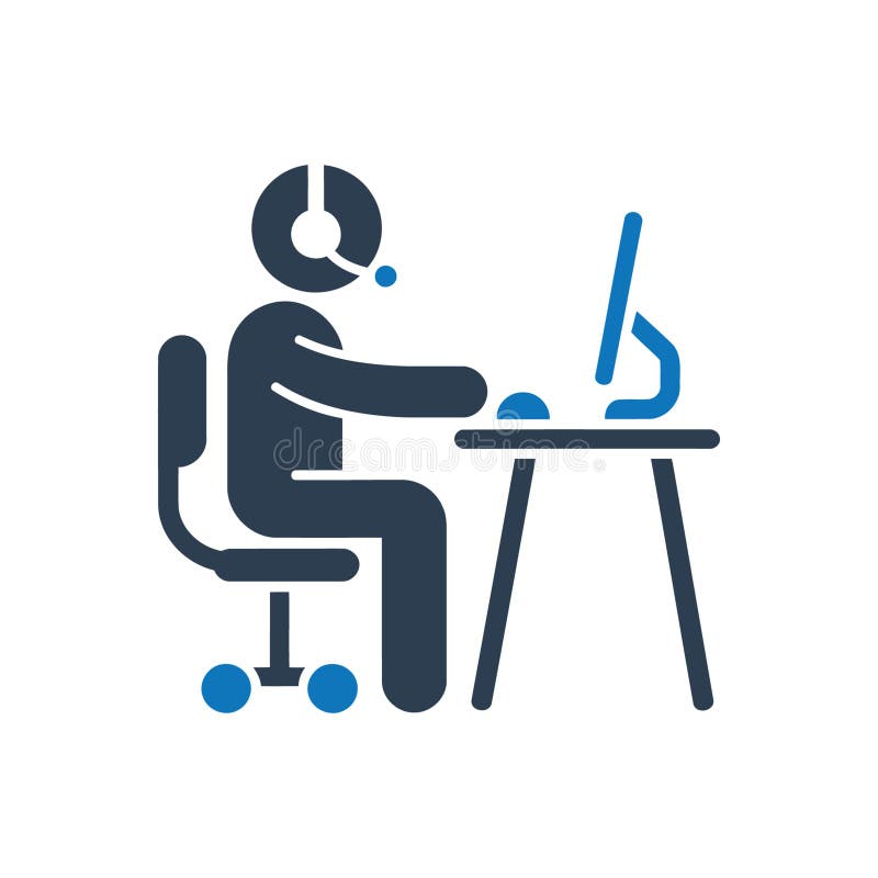 Digital Workspace Technology Icon Stock Illustration - Illustration of ...