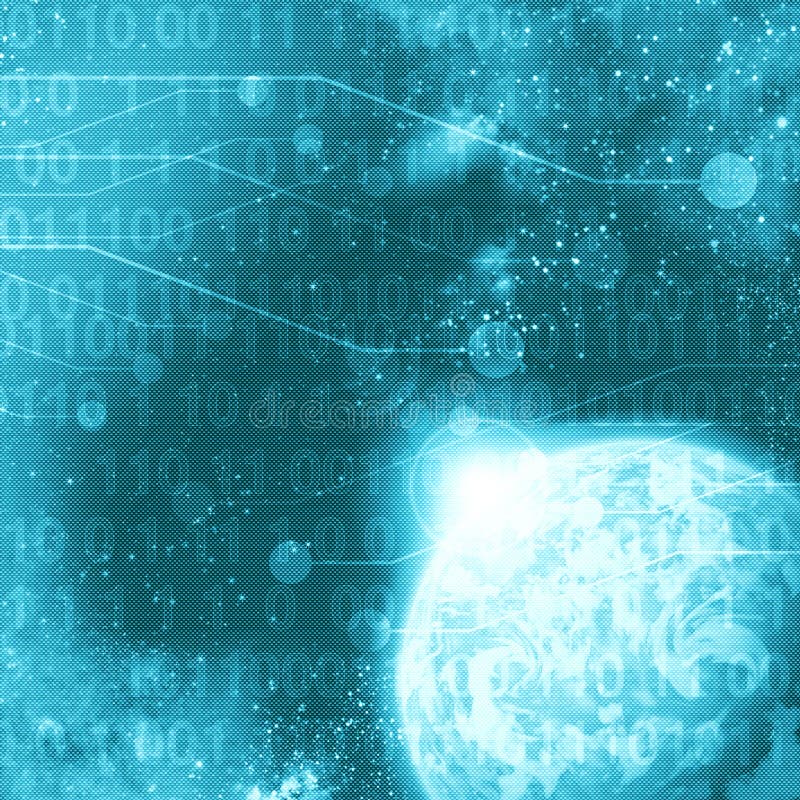 Digital world integrated stock illustration. Illustration of cyberspace ...