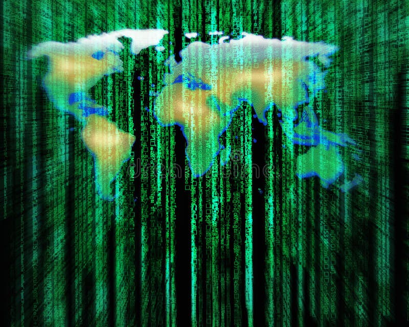 The digital world. stock illustration. Illustration of outline - 22539231