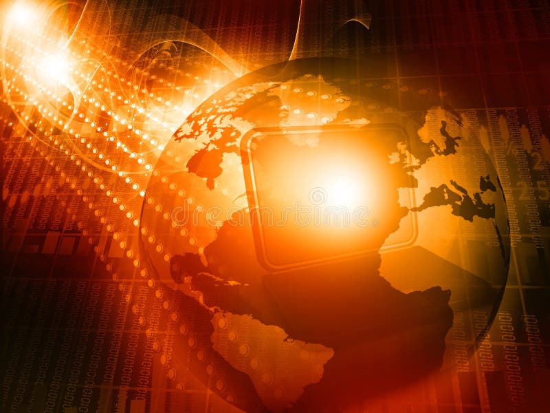 Digital world stock illustration. Illustration of futuristic - 47542798