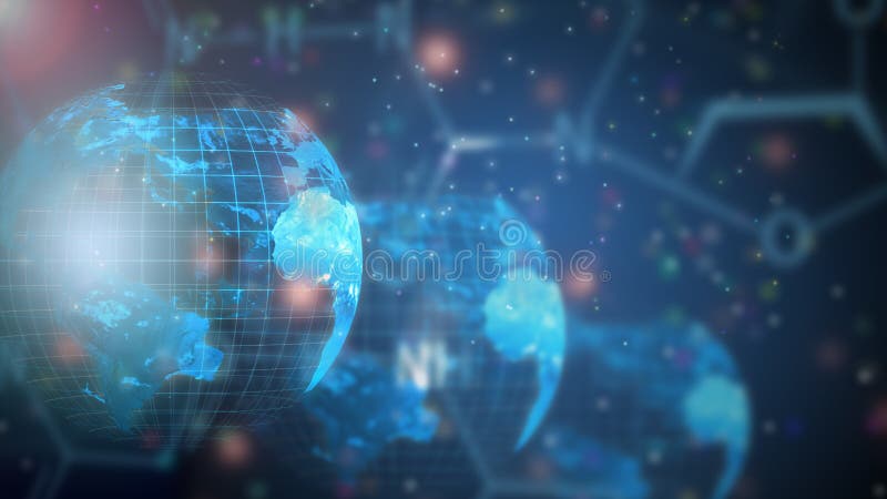 Digital World Abstract Background Stock Illustration - Illustration of ...