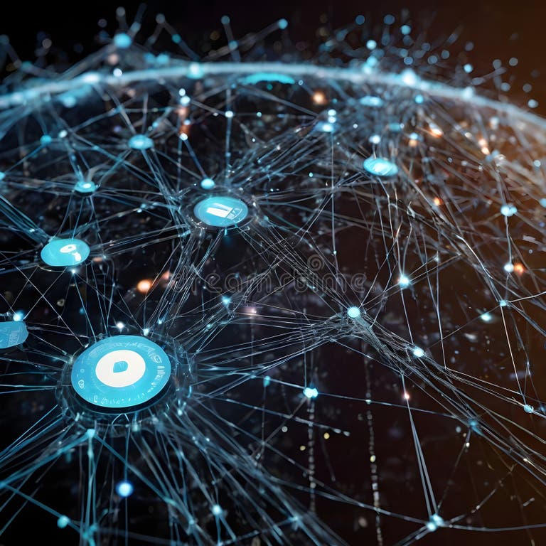 The Digital World – AI-Powered Globalization of Technology Stock Image ...