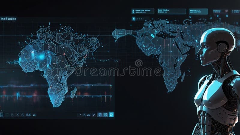 Digital World and Cloud Technology Innovation Stock Illustration ...