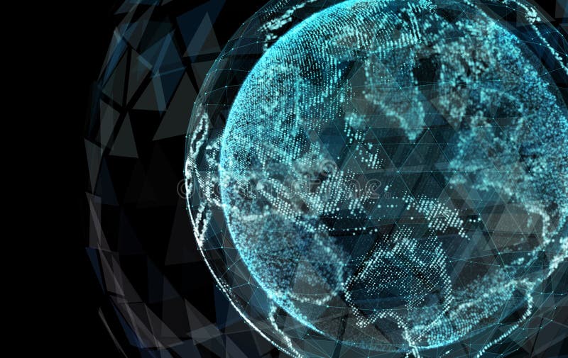 Digital World. Computer Graphics Made Stock Illustration - Illustration ...