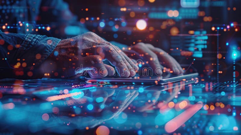 Digital World Data Analysis Stock Illustration - Illustration of ...