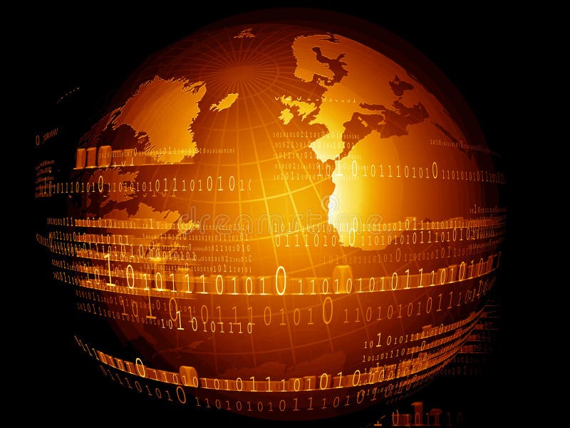 Digital world stock illustration. Illustration of coding - 105841156
