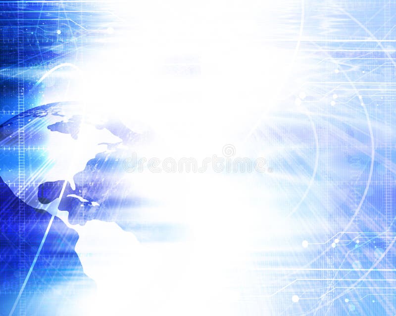 Digital World with Empty Space Stock Illustration - Illustration of ...