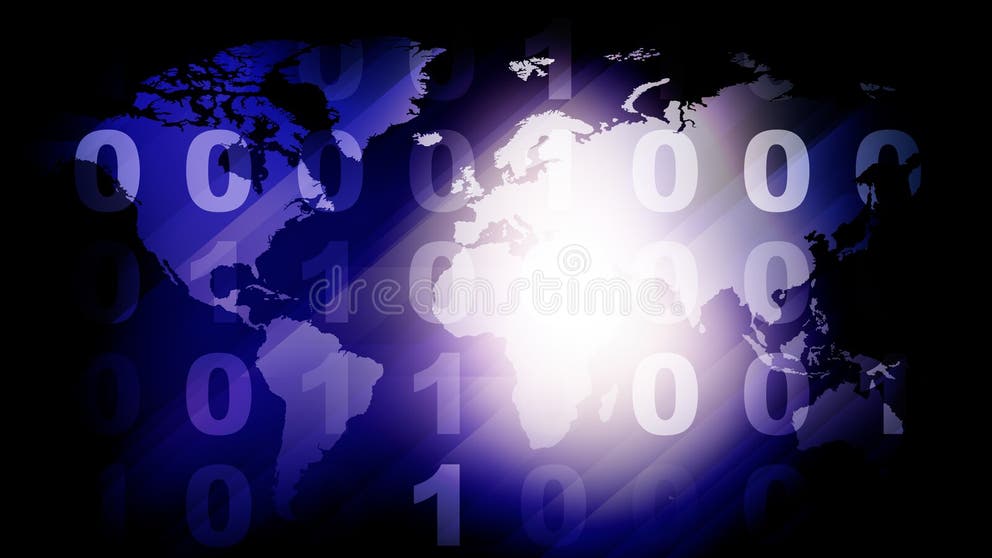 Cyber Security Map Binary Code And Algorithm In Digital World Of Cyber Crime Cyber Attacks And