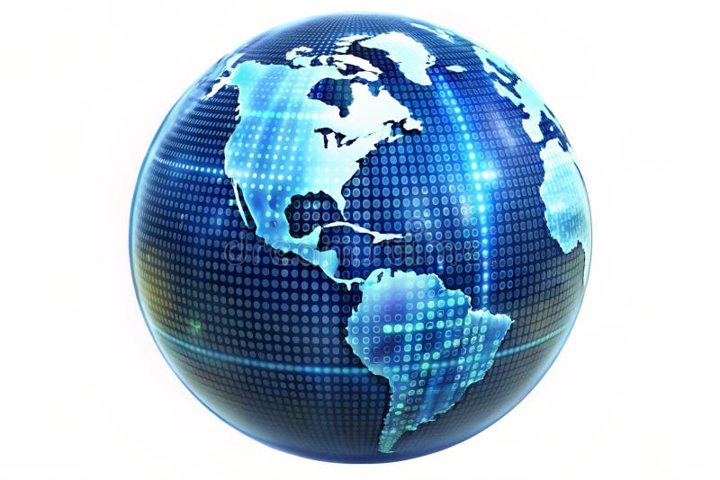 Digital World: the Global Impact of Binary Code Stock Illustration ...