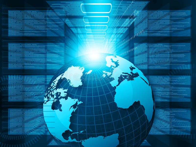 Global internet technology stock illustration. Illustration of business ...