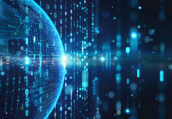 Digital World, Global Internet Technology. Illustration in 3D Stock ...