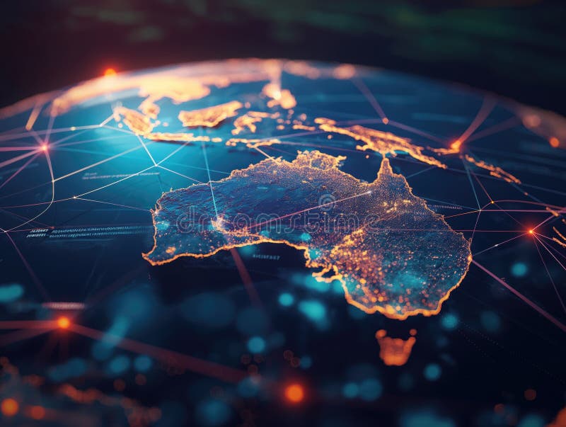 Digital World Globe Centered on Australia Stock Photo - Image of ... Digital World Globe Centered on Australia Stock Photo - Image of ...