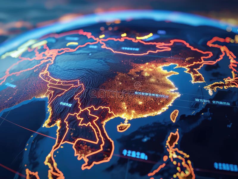 Digital World Globe Centered on China Stock Image - Image of electric ... Digital World Globe Centered on China Stock Image - Image of electric ...