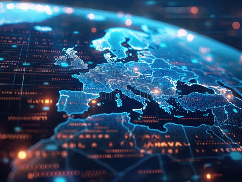 Digital World Globe Centered on Europe Stock Photo - Image of abstract ... Digital World Globe Centered on Europe Stock Photo - Image of abstract ...