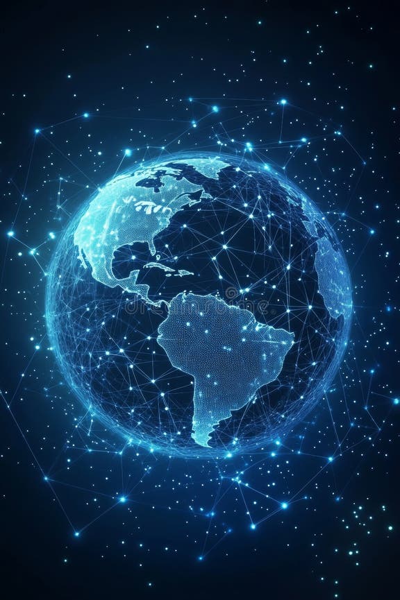 Digital World Globe, Concept of Global Network, Connectivity, and Data ...