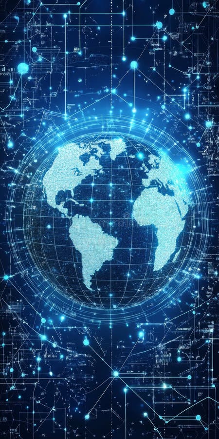 Digital World Globe, Concept of Global Network, Data Exchange, and ...